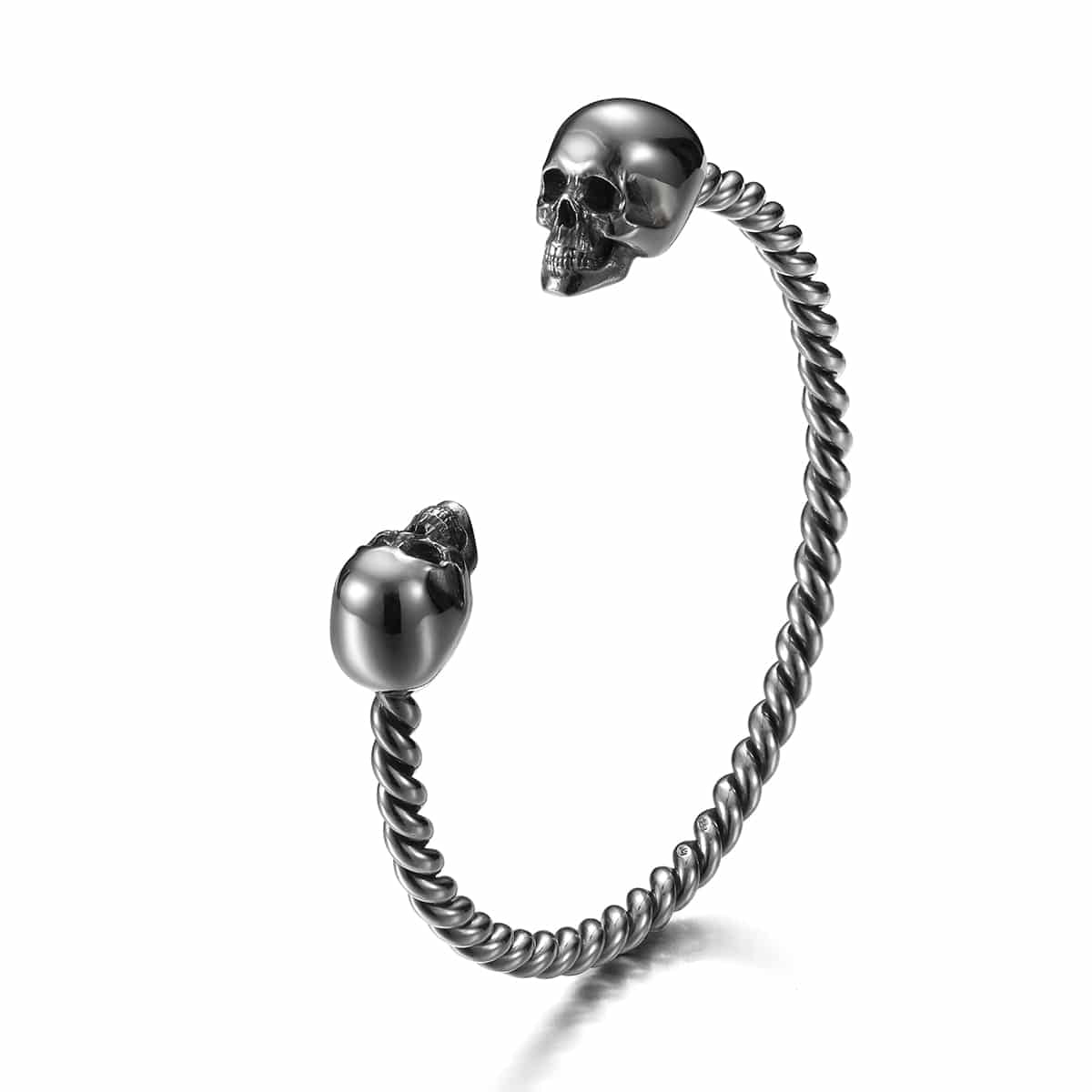 silver skull cuff